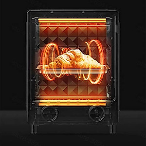 SUSOSU Microwave Oven Electric Oven 3 Tier Grill Home Vertical Baking Small Oven 800W Multifunction Cake Appliances Mini Automatic