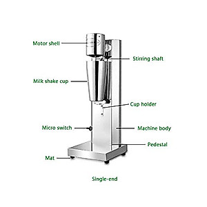 Commercial Electric Milkshake Drink Mixer Shake Machine 180W Smoothie Milk Ice Cream Blender 650ML