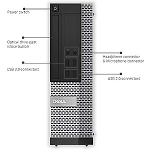 Dell Video Editing CAD OptiPlex 7020 Desktop Computer PC, Intel Core i7-4570 3.2 GHz Processor, 16GB RAM, 480GB SSD (Fast Boot) + 2TB HDD, Graphics RX-550 4GB DDR5, WiFi, Windows 10 Pro (Renewed)