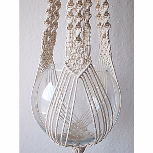 Macrame plant hanger-cotton rope -42 inches (110 cm) long-macrame shelf-candle holder- pot hanger or macrame hanging table
