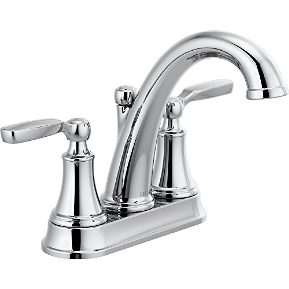 Delta Faucet Woodhurst 2-Handle Centerset Bathroom with Metal Drain Assembly, Chrome (2532LF-MPU)