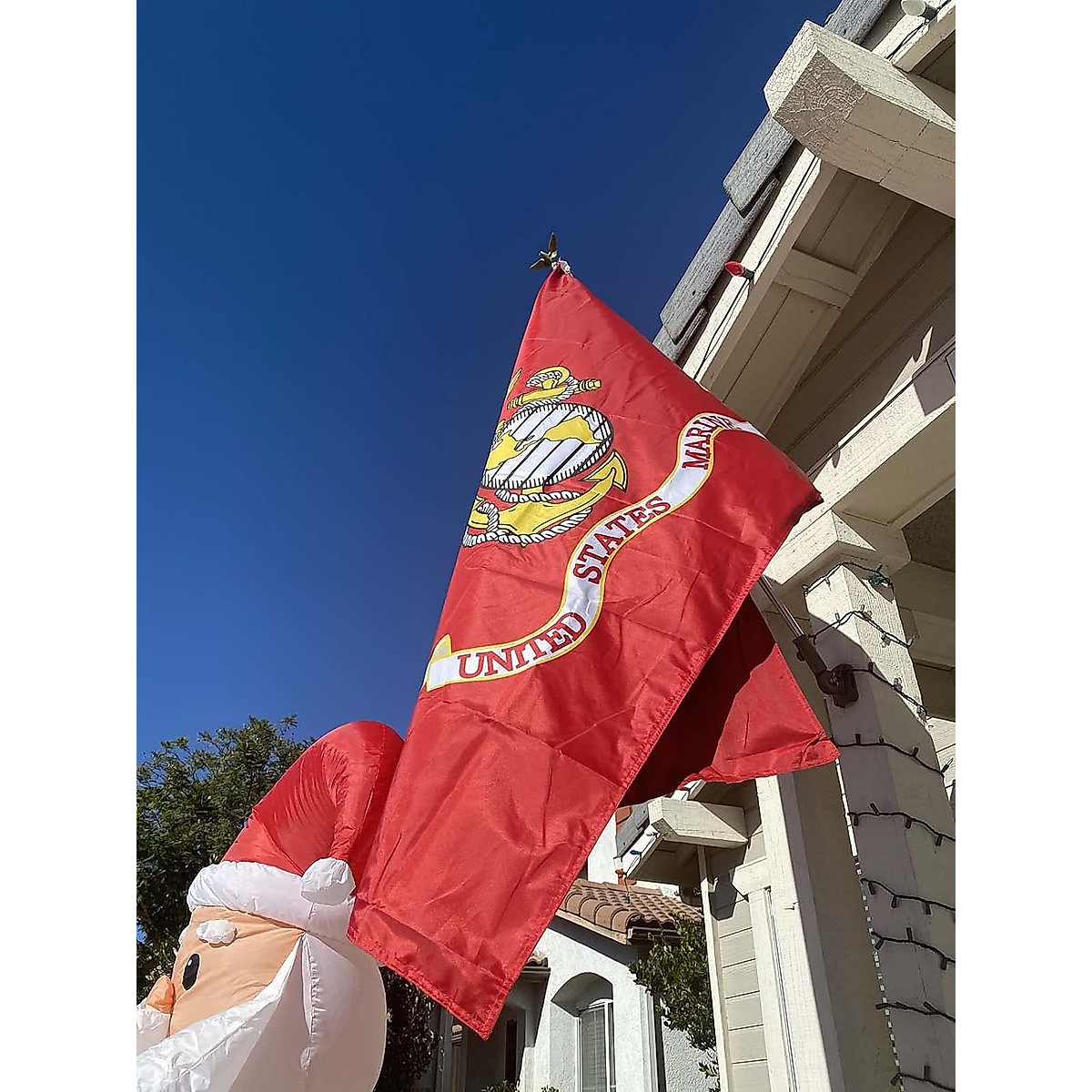 YOYNIIRE US Marine Corps USMC Flag 3x5 Outdoor Double Sided Heavy Duty Polyester US Military Army Flags Long Lasting with 2 Brass Grommets