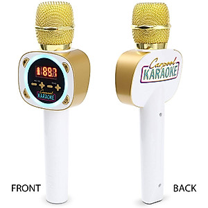 Singing Machine Official Carpool Karaoke, The Mic, Bluetooth Microphone for Cars, White (CPK545) (Renewed)