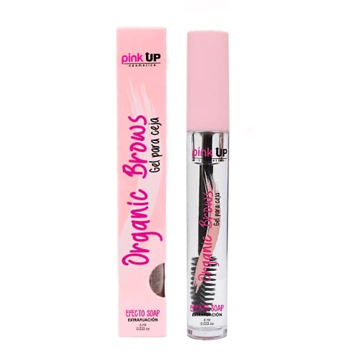 PINK UP Organic Brows| Eyebrow Gel | Brow Gel| Clear Mascara | Transparent gel to comb the eyebrows| Provides definition and volume| Maximum fixation| Model PKOE01