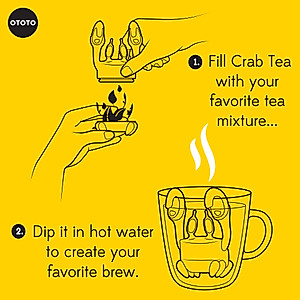 NEW!!! Crab Tea Infuser by OTOTO - Cute Tea Infuser, Tea Accessories For Tea Lovers, Cute Kitchen Accessories, Funny Gifts, Tea Infusers For Loose Tea, Loose Leaf Tea Steeper, Tea Diffuser Kitchen
