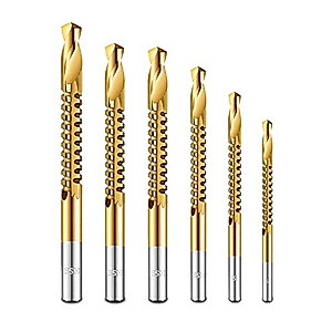 VIEUE Drill Bits 4/6 Piece Cobalt Bit Set Spiral Metric Composite Tap Bit Tap Twist Bit Wood Drill for Cutting Drilling Slotting (Color : 3 4 5 6 6.5 8MM)