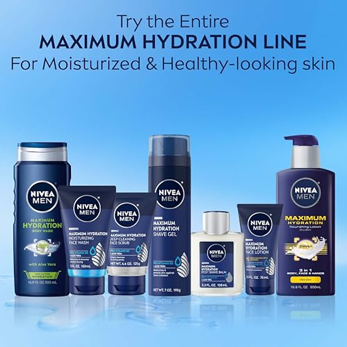 NIVEA MEN Maximum Hydration Deep Cleaning Face Scrub With Aloe Vera, 3 Pack of 4.4 Oz Tubes