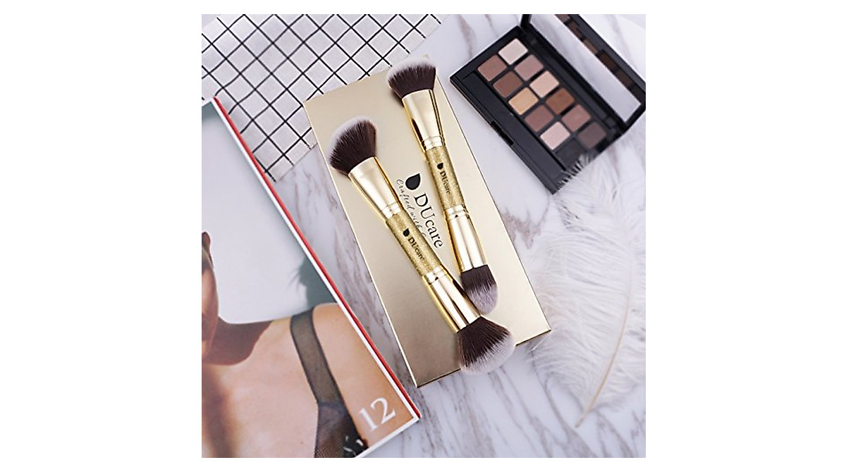 DUcare Makeup Brushes Duo for Flawless Foundation & Contour