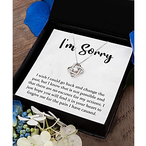 Coveted Goods I’m Sorry Gift Necklace for Her, Sterling Silver Necklace Apology Gift