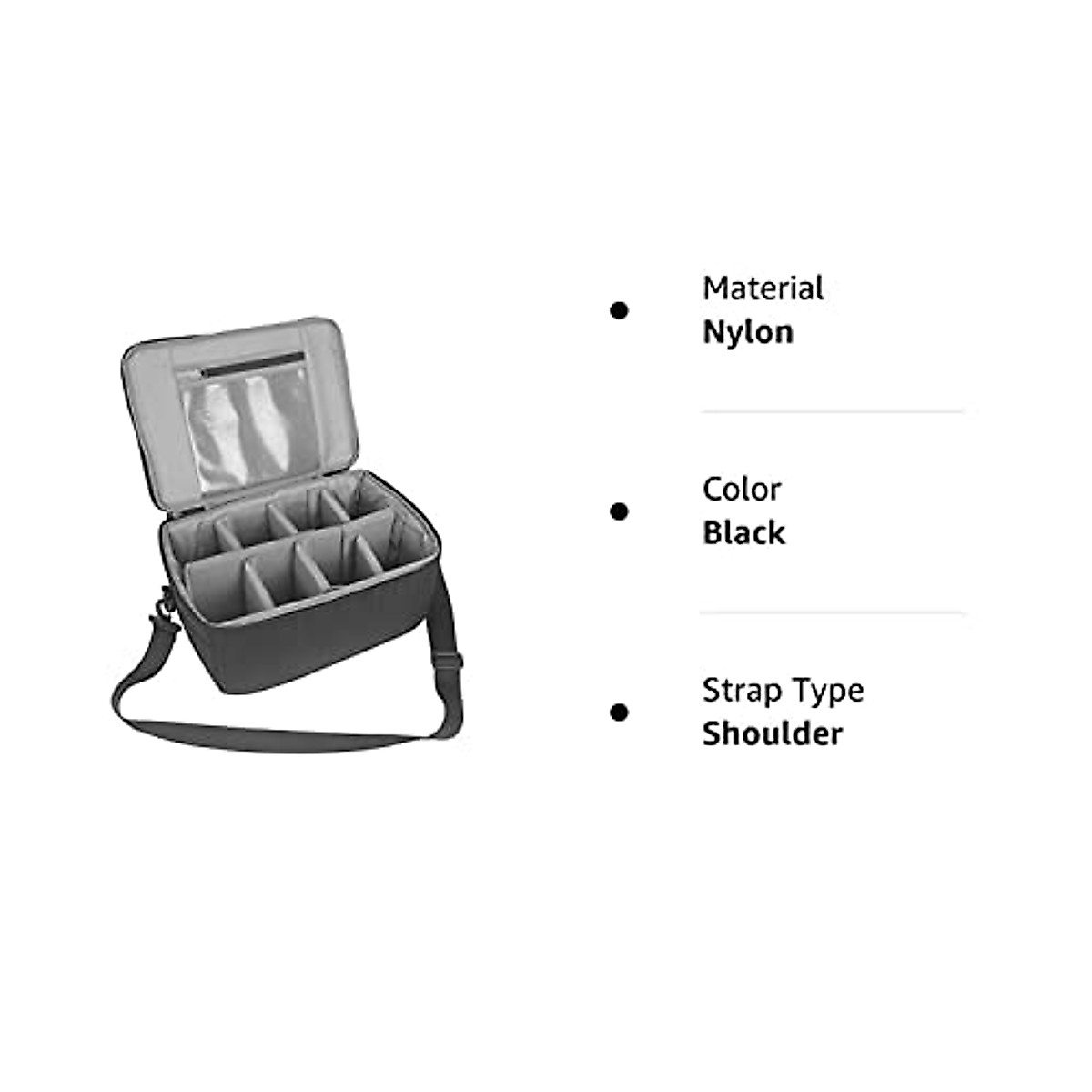 Koolertron Camera Case Dslr Camera Insert Bag Purse Universal Liner Lens Pouch Partition Protective Cover Waterproof Sleeve for Cannon/Nikon/Sony (Black)