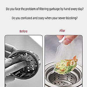 200 PCS Kitchen Sink Strainer Mesh Bags,Disposable Sink Drain Net Food Catcher,Anti-Clogging Trash Disposal Sink Strainers for Kitchen,Bathroom Sink Strainer Filter,Kitchen Sink Accessories Easy Use