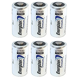 Energizer 123 6 Lithium Batteries - Pack of 6 (Silver)