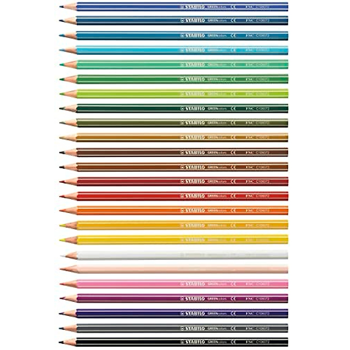 Stabilo Green Color Pencil Wallet , Set of 24 , Multicolored
