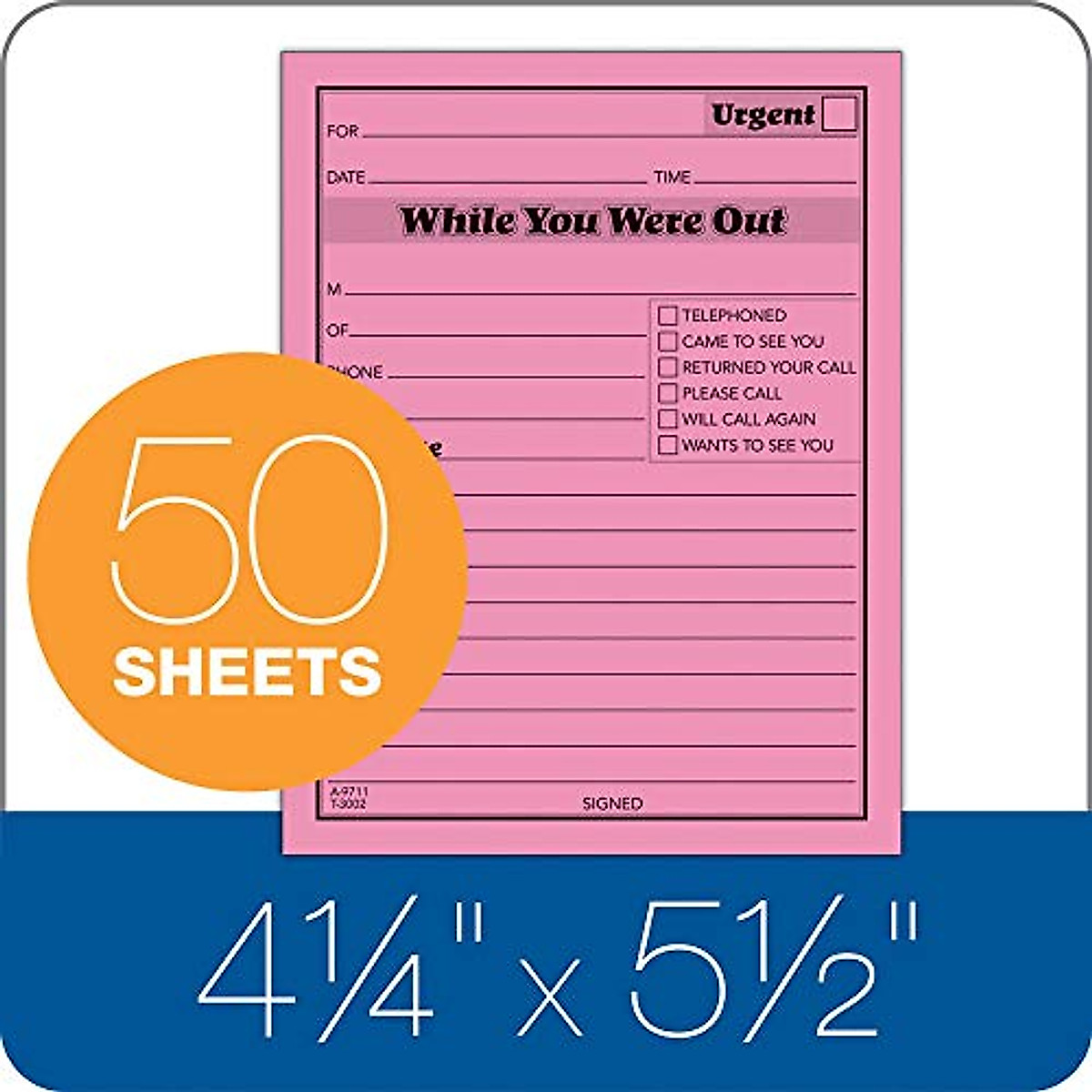 Adams While You Were Out Pads, 4.25 x 5.25 Inches, Assorted Neon Colors, 50 Sheets/Pad (6-Pack) (9711NEON)