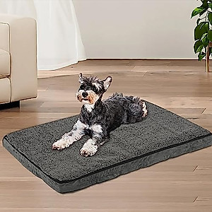 Dog Beds for Small Dogs,Large,Medium,High Elastic Memory Foam Dog Bed Available All Year Round,Dog Crate Mat with Waterproof Removable Machine Washable Cover,Dog Crate Pad with Non Slip