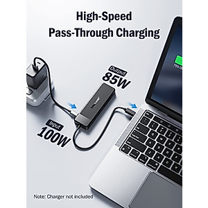 Lemorele USB C Docking Station for Laptop, 10 in 1 Triple Display Monitors Adapter w/4K Dual HDMI, 1080P VGA, 3 USB3.0/2.0, TF/SD 2.0, 3.5mm Audio, 100W PD, for MacBook, HP, Dell, Lenovo, Surface