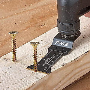 JTWEB Carbide Oscillating Tool Blades, Carbide Oscillating Saw Blades Multitool Blades Heavy Duty for Hard Material, Hardened Metal, Steel Nails, Bolts, Screws, Universal Multi Tool Blades Kits