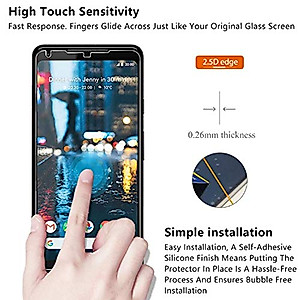 For Google Pixel 2 XL Screen Protector Tempered Glass - [2 Pack] HD Ultra Thin Screen Protector for Google Pixel 2XL [Anti-Scratch] [Bubble Free]