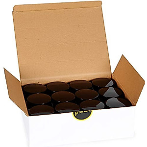 Vivaplex, 12, Cobalt Blue, 4 oz, Round Glass Jars, with Inner Liners and Black Lids