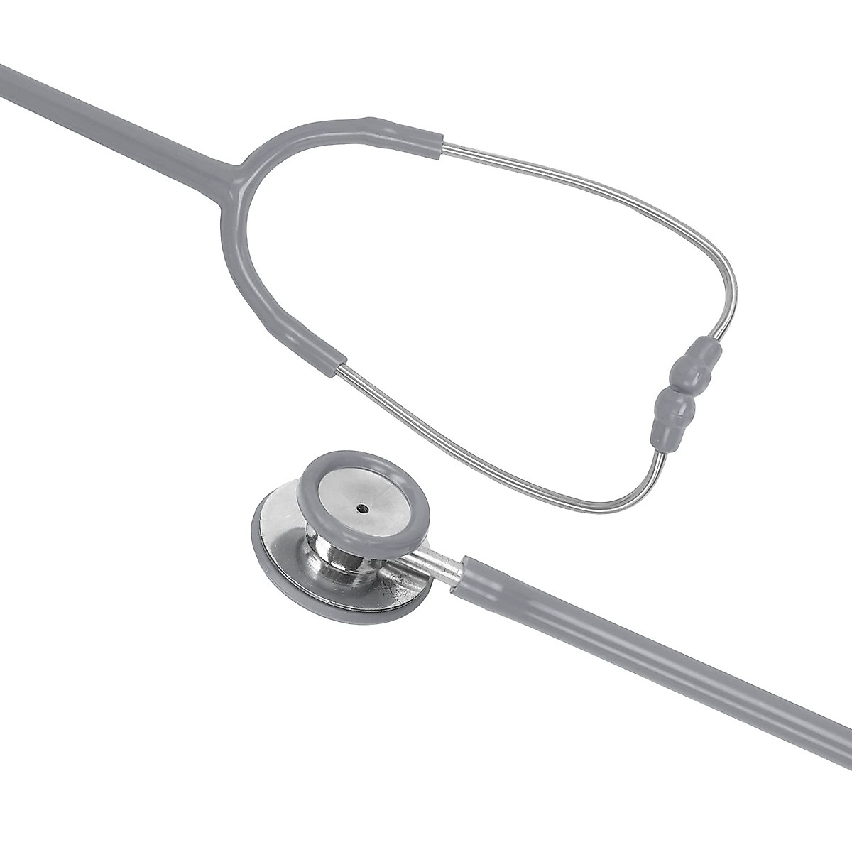 RCSP Micro Adjustable Stethoscope For Doctors And Medical Student, Adult | Light weight Chest Piece with Flexible Single head Stainless Steel (GREY)