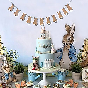 Bunny Banner - Happy Easter Banner,easter Birthday Party Decorations,easter Bunny Hanging Wreath, Happy Easter Home Decoration for Mantels