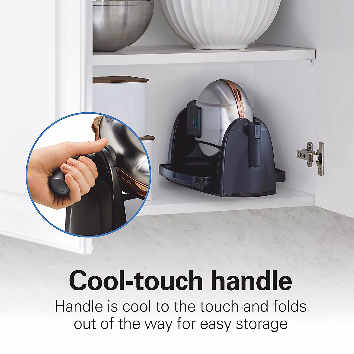 Hamilton Beach 26031 Belgian Waffle Maker with Removable Nonstick Plates, Single Flip, Ceramic Grids, Black