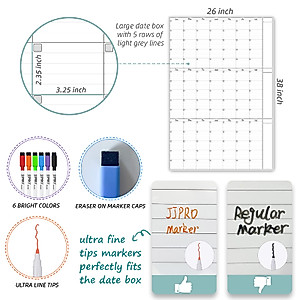 Dry Erase Wall Calendar 3 Month Calendar - Blank Undated Reusable Quarterly Calendar - Whiteboard Premium Laminated Poster - Laminated Office Jumbo 38x26 Inches Wall Calendar (Vertical)