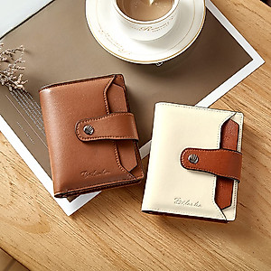 BOSTANTEN Womens Leather Wallets RFID Blocking Large Capacity＆Leather 15.6 inch Laptop Backpack Computer Bag