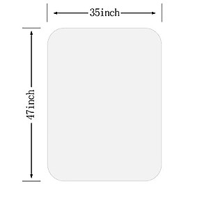 2Pack Crystal Clear 1/5" Thick 47" x 35" Heavy Duty Hard Chair Mat, Can be Used on Carpet or Hard Floor