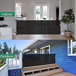 Mom's Choice Awards Winner - 122 Inch Extra Wide Baby Gate for Large Openings Retractable Baby Gates for Doorways Extra Long Baby Gate Pet Gates for Dogs Indoor Outdoor Retractable Dog Gate for Stairs