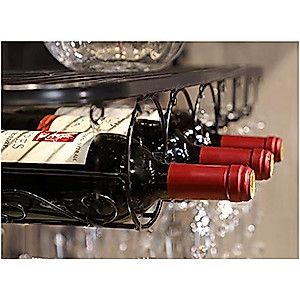 Stylish Simplicity Wine Glass Holder Vintage Iron Inverted High Glass Holder Simple Creative Display Decoration Stylish Simplicity Bottle Holder Adjustable Wine Glass Holder (Bronze 100 * 25Cm), PIB