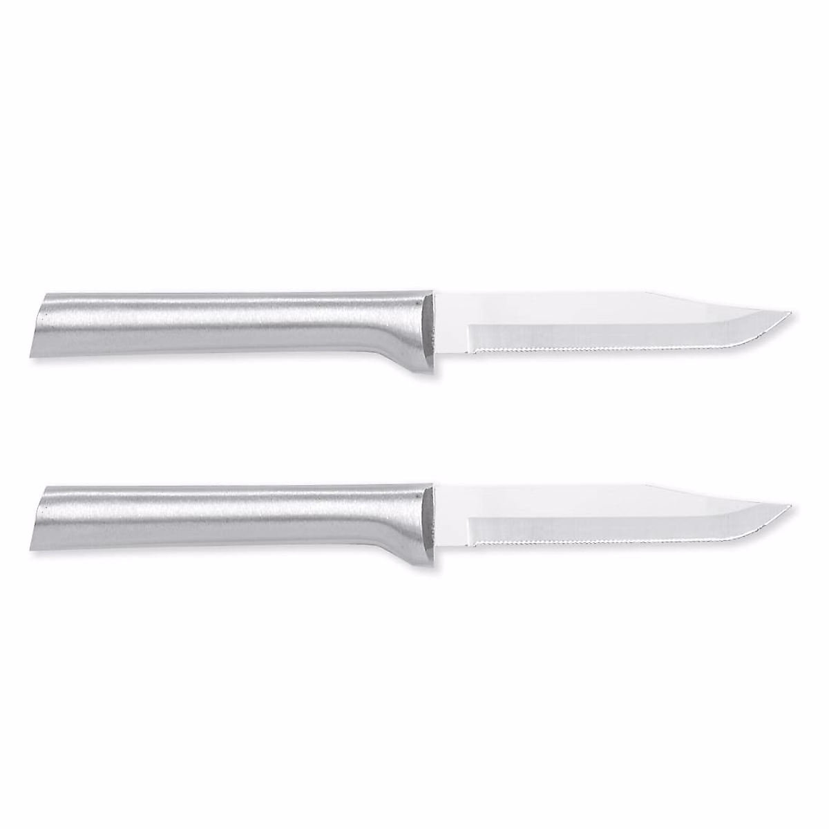 RADA Regular Serrated Paring Knife – Stainless Steel Blade With Aluminum Handle, 6-3/4 Inches, Pack of 2