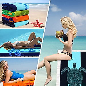 Genovega 6 Packs Oversized Terry Pool Beach Accessories Essentials-72 x36 XL Extra Large Big Travel Towel Set Soft Clearance Camping Swim Towels Bulk, Personalized Girls Women Men Adults Gift