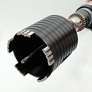 SHDIATOOL Brick Hole Saw for Concrete Granite Block Wall Marble Stones 68mm Diamond Center Drill Core Bits for Angle Grinder and Drills