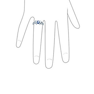 Silvershake Genuine Tanzanite 925 Sterling Silver Angel Wings Ring Size 9