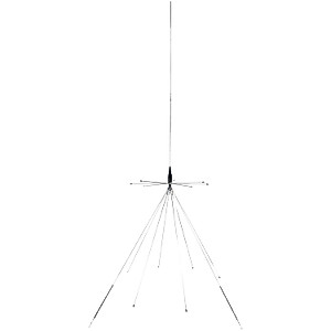 Tram 1411 300-Watt/200 Watt Broad-Band Scanner 25 MHz to 1,300 MHz Super Discone Stainless Steel Base Antenna with Added CB Transmit Bands