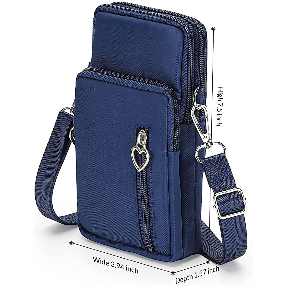 Women Crossbody Cell Phone Purse Wristband Sport Armband Wallet Bag Zipper Nylon Handbags