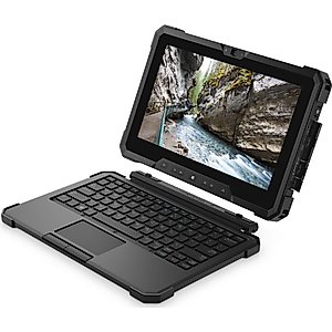Dell Latitude Rugged 7202 Tablet 2 In 1 Laptop PC (Intel Core M-5Y71, 8GB Ram, 128GB SSD, Dual Camera, Thumb Security) Win 10 Pro Dual Battery (Renewed)
