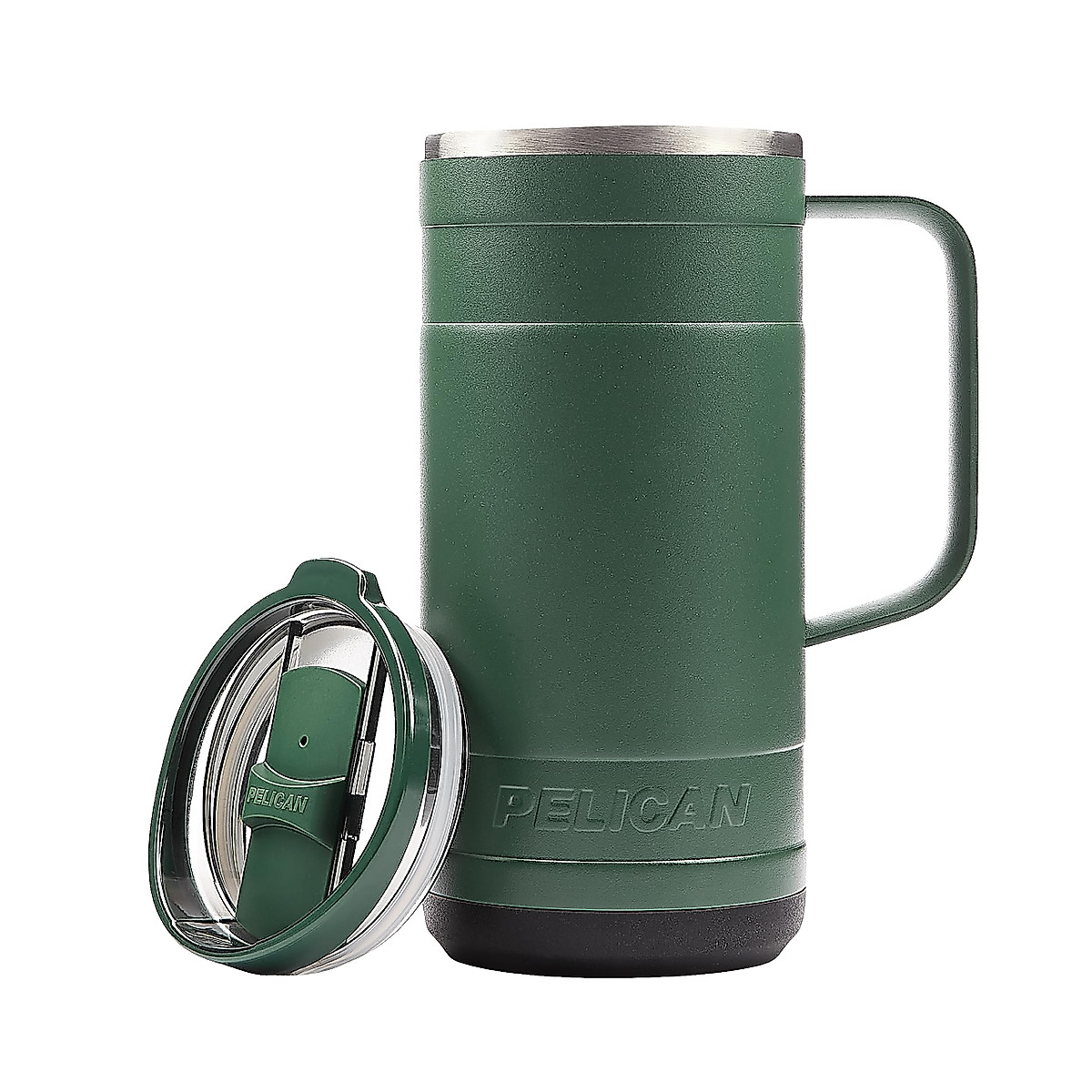 Pelican Hydration Pelican Ridge™ 18 oz Vacuum Insulated Tumbler - Recycled Stainless Steel Double Wall Travel with Dual Lid, Powder Coated Insulated Coffee Mug For Hot Cold Drinks, Hunter