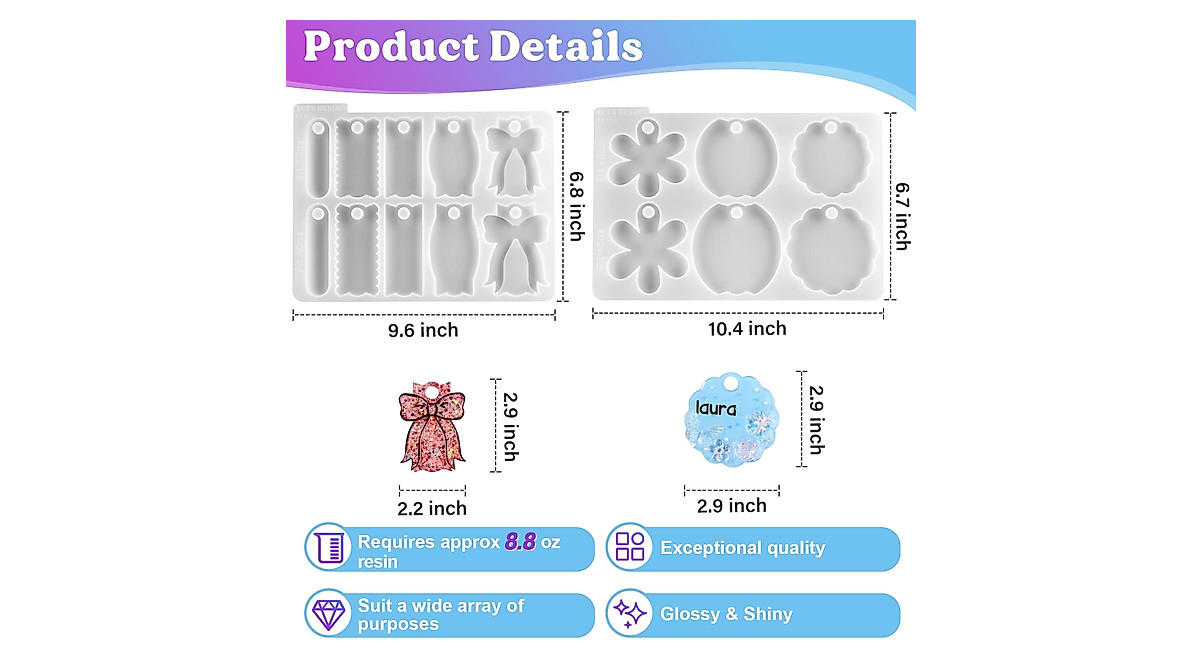 LET'S RESIN Silicone Molds: Stanley Cup Name Plates & DIY Tags