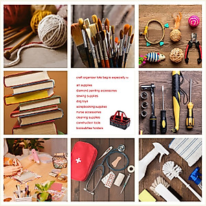 JOSIVIKY Craft Storage Organizer Tote Bag, Art Organizer,Cleaning Supply Caddy, Car Organizer for Tool Supplies, Carrying Bag with Handle for Multi-Purpose, Birthday Gift