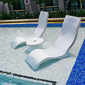 Ledge Lounger in-Pool Chair for 0-9 in. of Water (Set of 2, Sandstone)