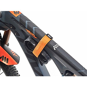 All Mountain Style AMS Hook & Loop Strap to Carry Essentials in case You Flat, Oraange
