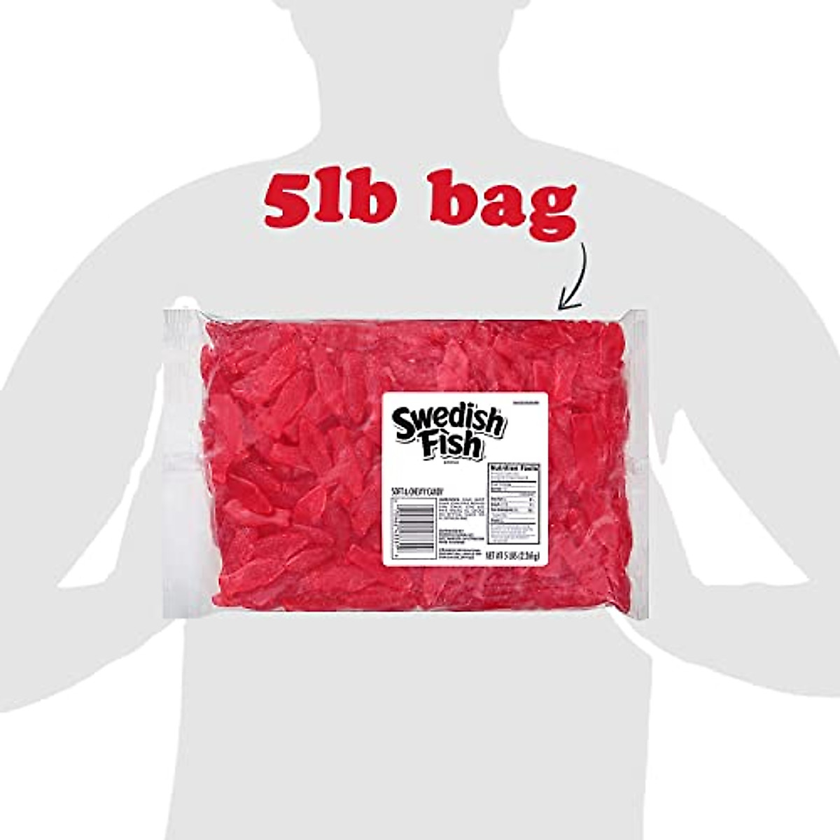 SWEDISH FISH Soft & Chewy Candy, 5 lb Bag