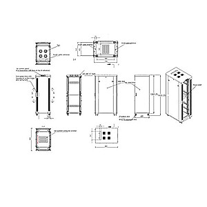 Server Rack - Locking Cabinet - Network Rack Cabinet Enclosure - 27U - Rack Mount - 32 Inch Deep - Server Cabinet - on Casters - Rack Shelf - Cooling Fan - Thermostat - Sysracks - SRF