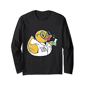 Rubber Duck Cute Chemist Rubber Ducky Rubber Duckie Long Sleeve T-Shirt