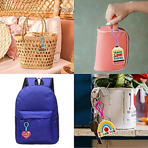 ceiba tree 30 Pack Teachers Appreciation Bulk Teacher Keychains for Woman Man Key Chains and Cards