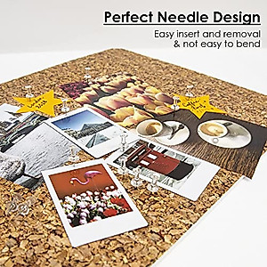 BAZIC Transparent Push Pins, Clear, 100 Per Pack (packaging may vary)