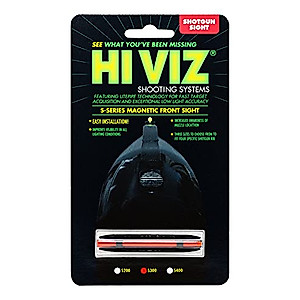 HIVIZ Narrow Magnetic Fiber Optic Shotgun Sight with Red Light Pipe