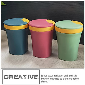 TOPBATHY 2pcs Breakfast Cup Breakfast Milk Cup Mug Microwave Soup Cup Travel Breakfast Jar Insulated Soup Cup Portable Milk Cup Adult Crunch Cup Food Cereal Hot Insulation Office Spoon Pp